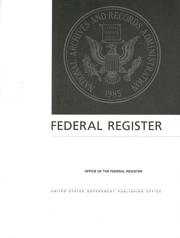 Federal Register Complete (Complete Paper Subscription Service, With ...